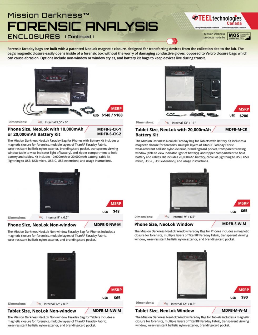 Mission Darkness Faraday Bags - Teel Technologies Canada